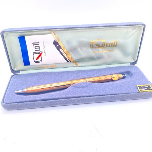 Quill | Office | Vintage Quill 2 14k Gold Filled Twist Style Ball Point ...